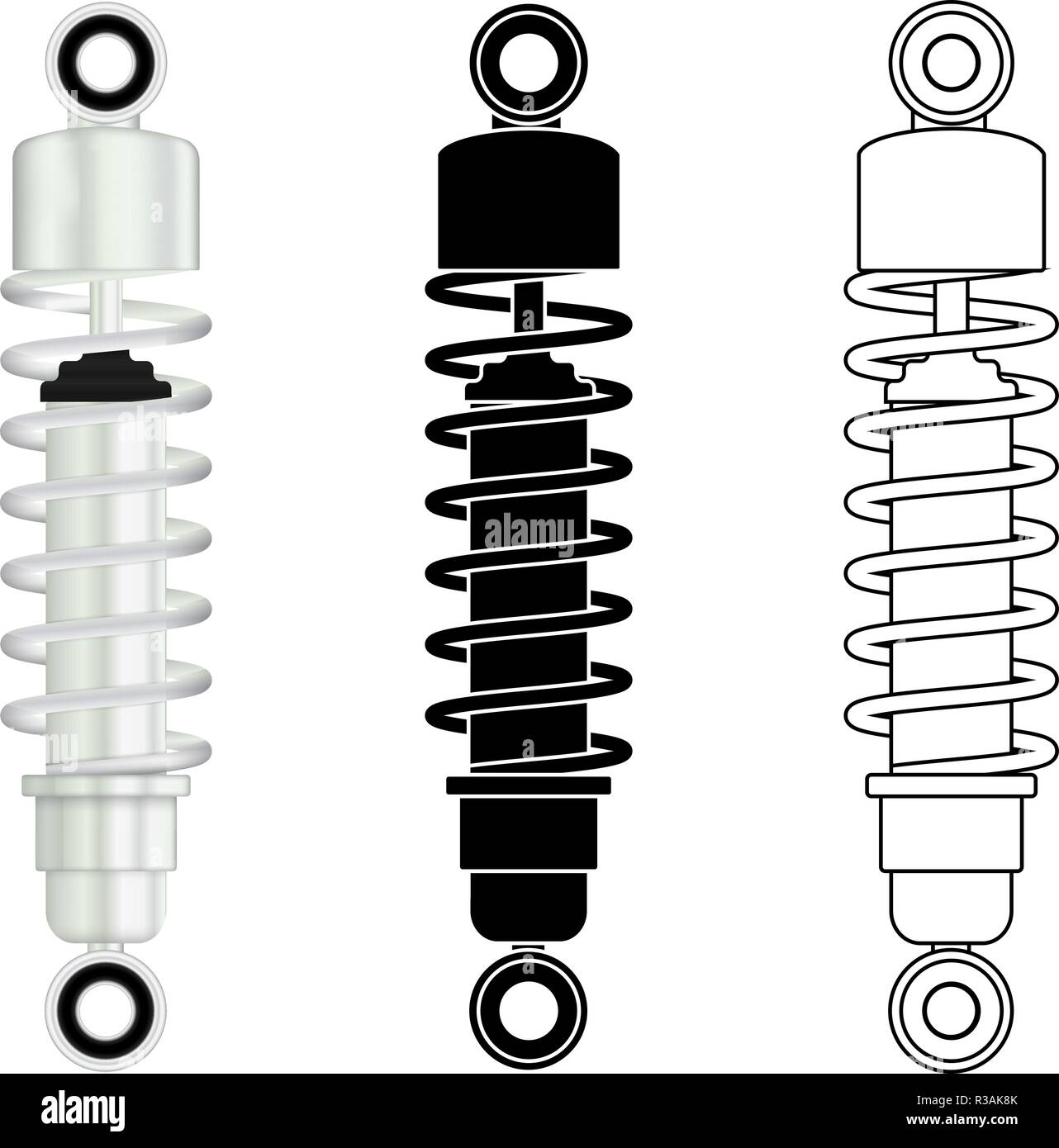 Shock absorber detail Stock Vector Images - Alamy