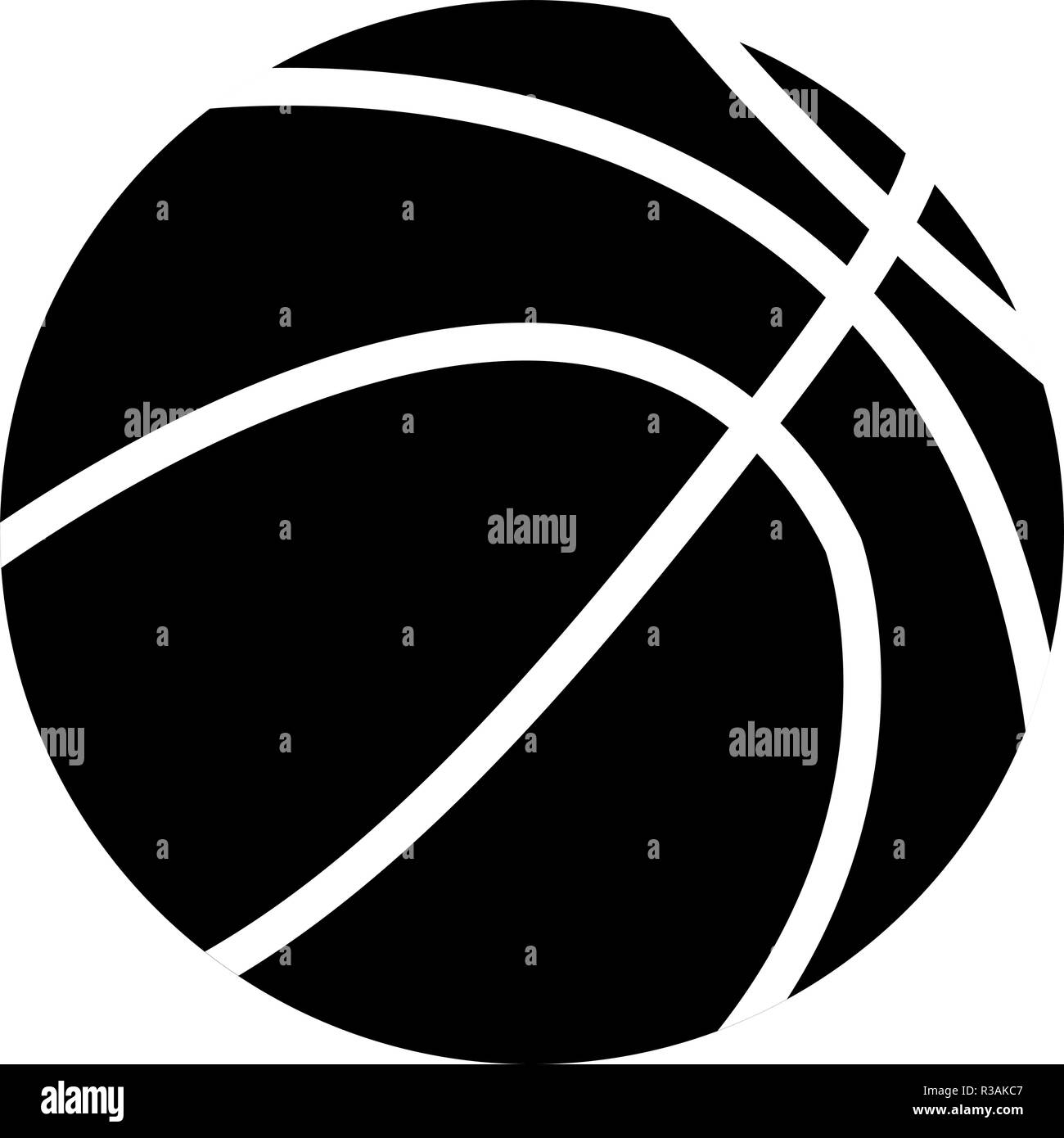 Basketball ball. Black icon Stock Vector Image & Art - Alamy