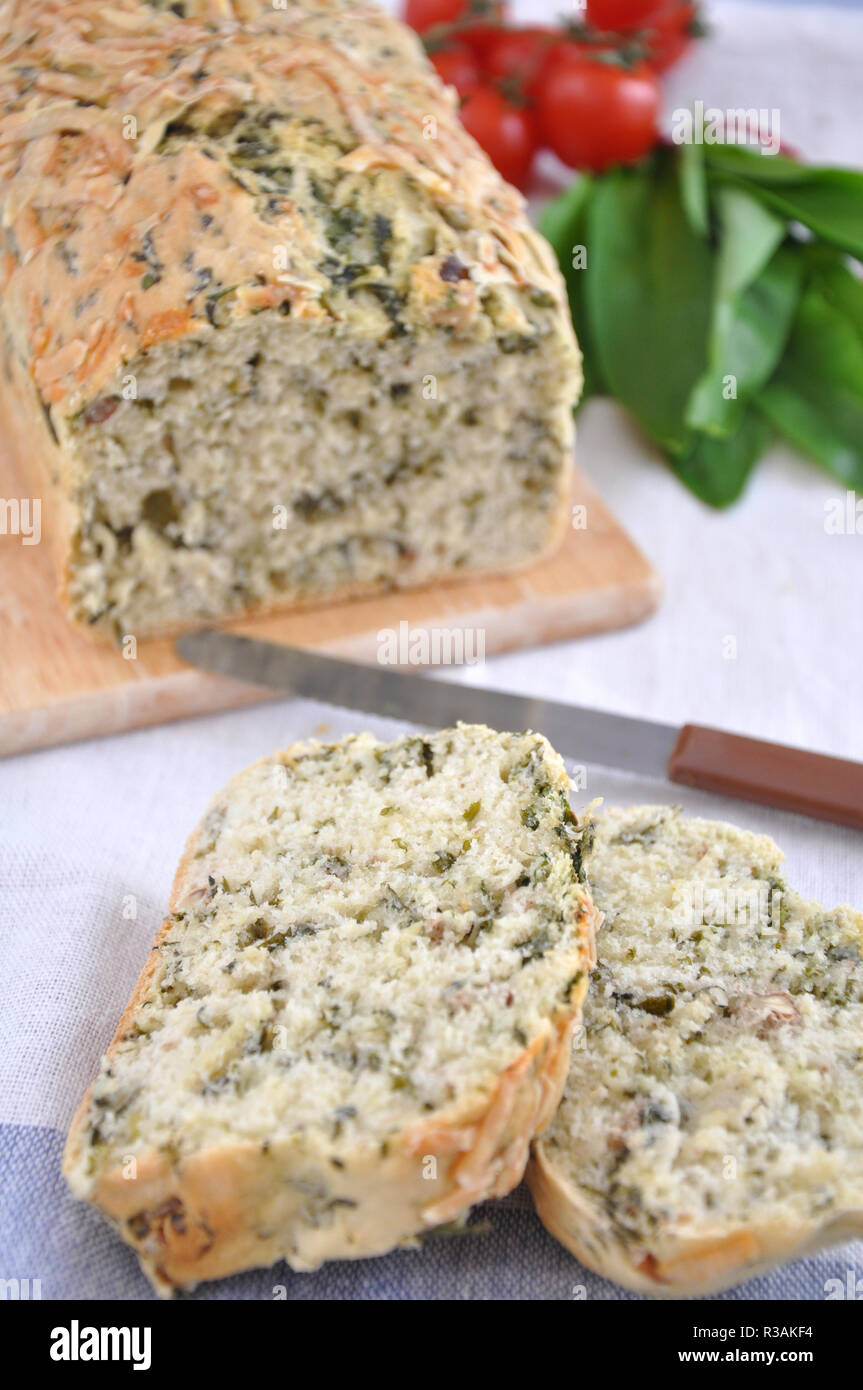 wild garlic bread Stock Photo - Alamy