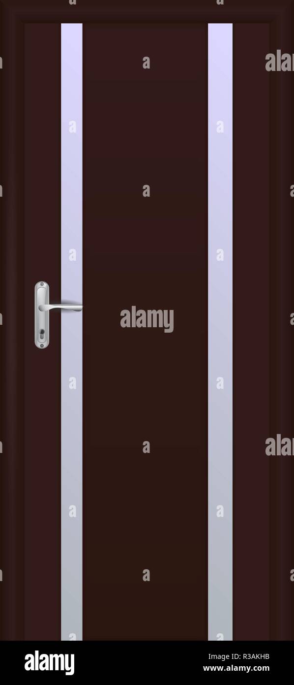 Wooden interior door Stock Vector Images - Alamy