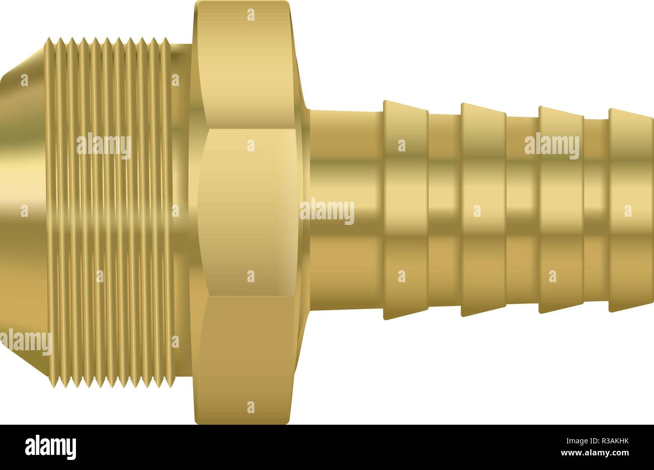 Bronze pipe fitting Stock Vector Image & Art - Alamy