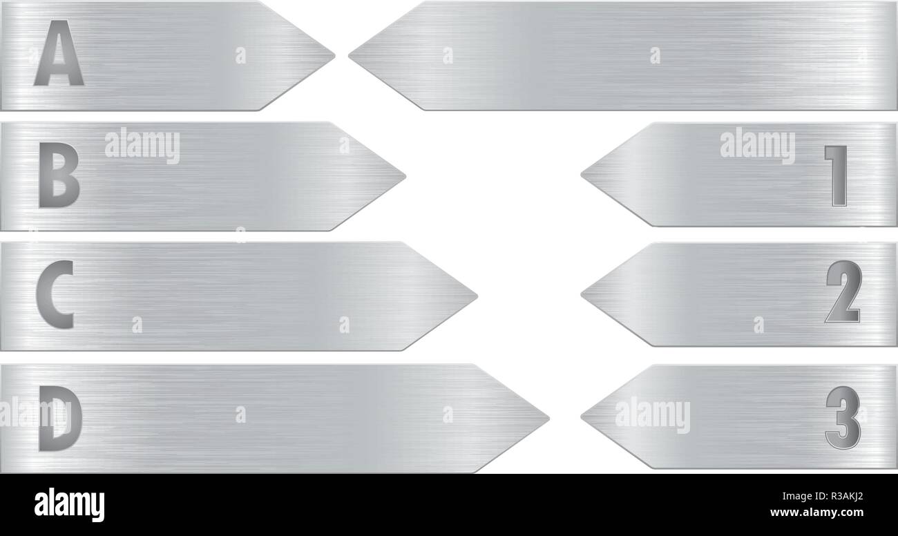 Metal labels with numbers and letters Stock Vector Image & Art - Alamy