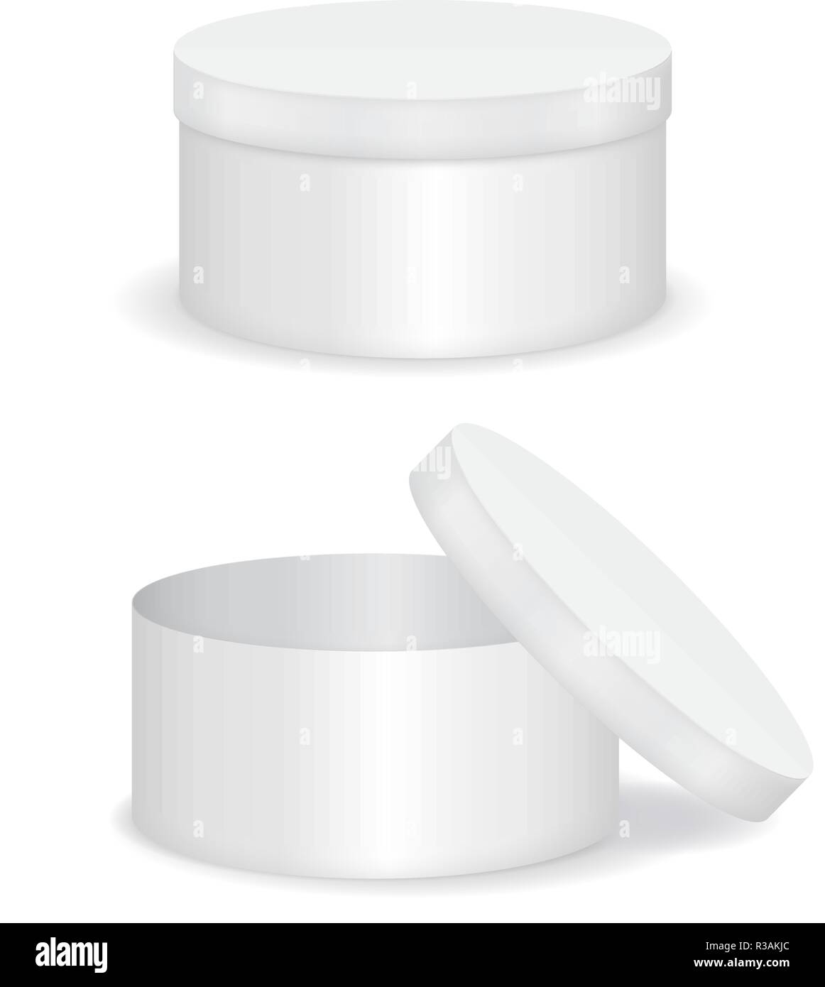 White round gift box Stock Vector Image & Art - Alamy