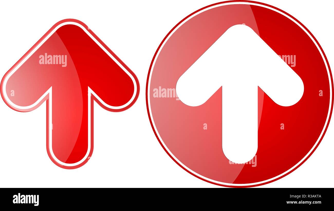 Red arrows. Up icons Stock Vector Image & Art - Alamy