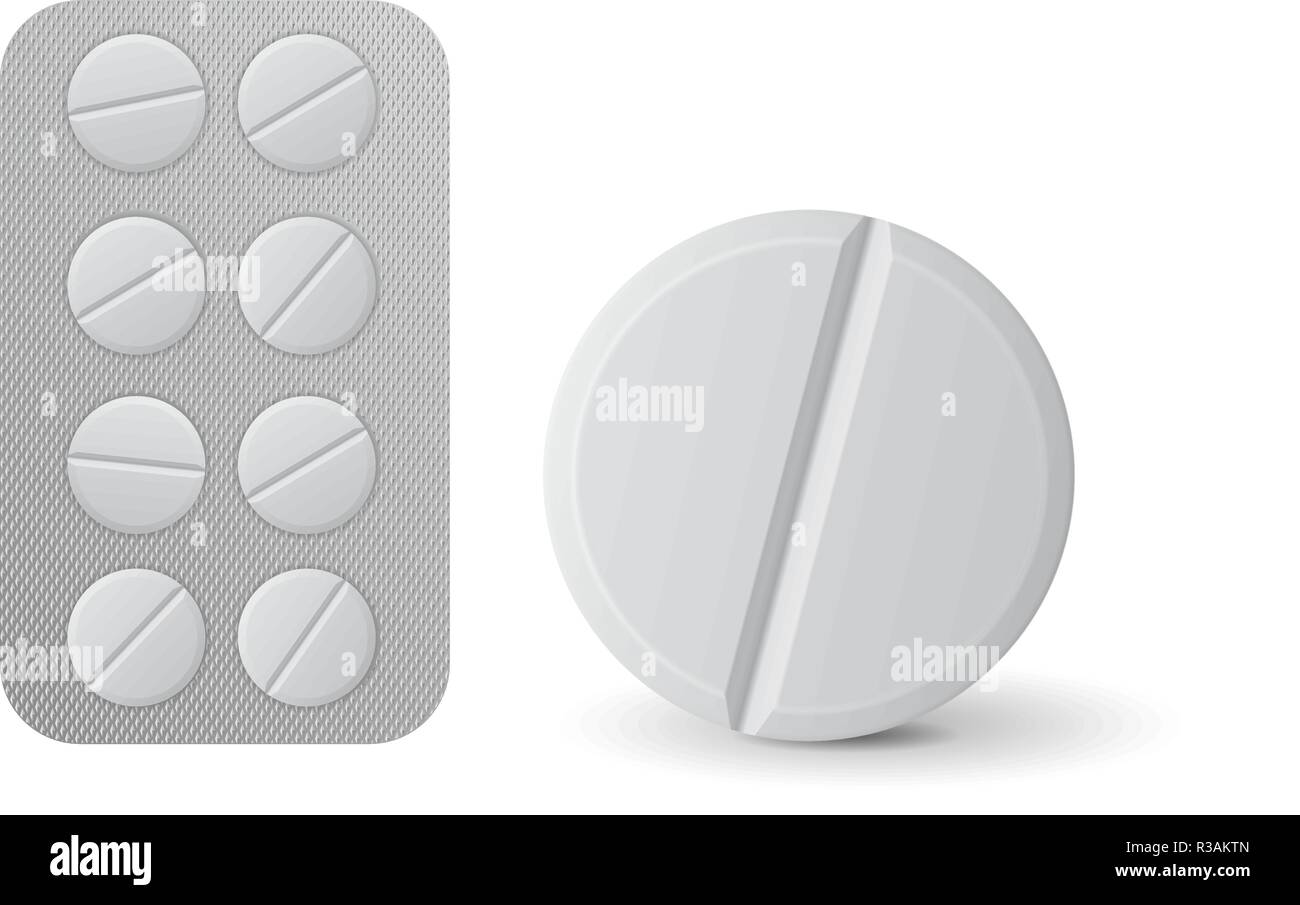 Pill blister pack isolated Stock Vector Images - Alamy