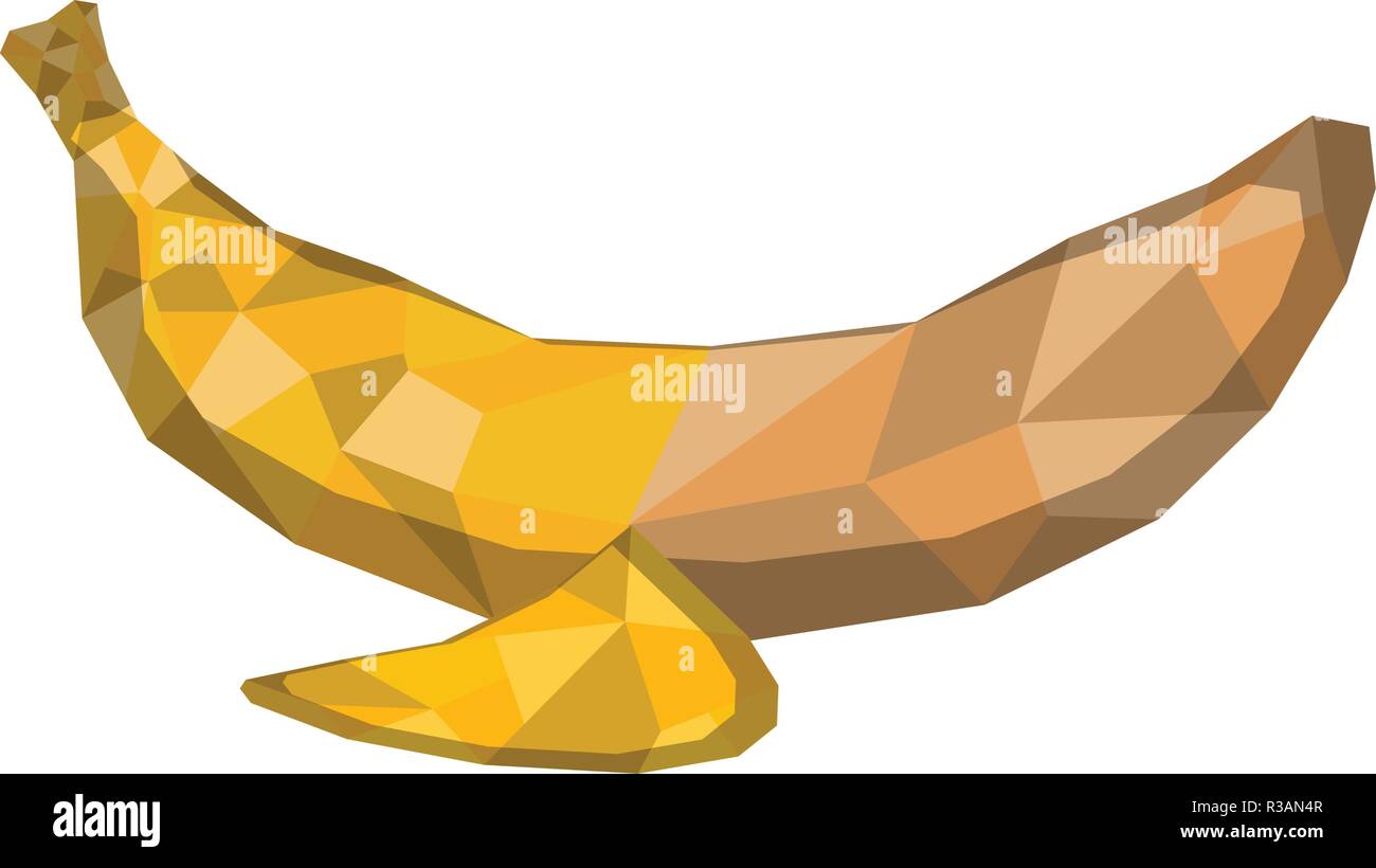 Isolated geometric banana cut. Low Poly Stock Vector Image & Art - Alamy