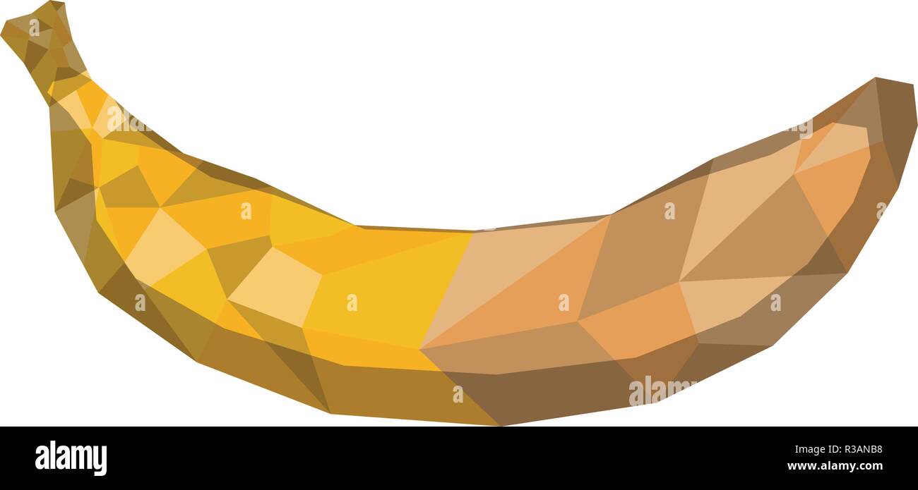 Isolated geometric banana. Low Poly Stock Vector Image & Art - Alamy
