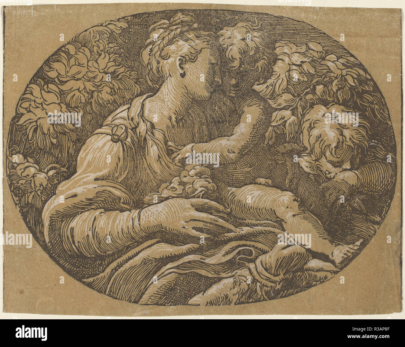 The Virgin with the Rose. Medium: chiaroscuro woodcut in black and ...