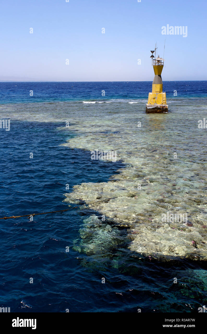 beacon on a coral reef Stock Photo - Alamy