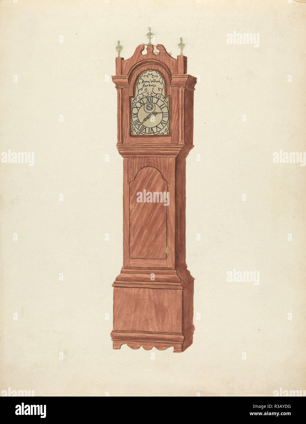 Grandfather Clock Pencil Drawing