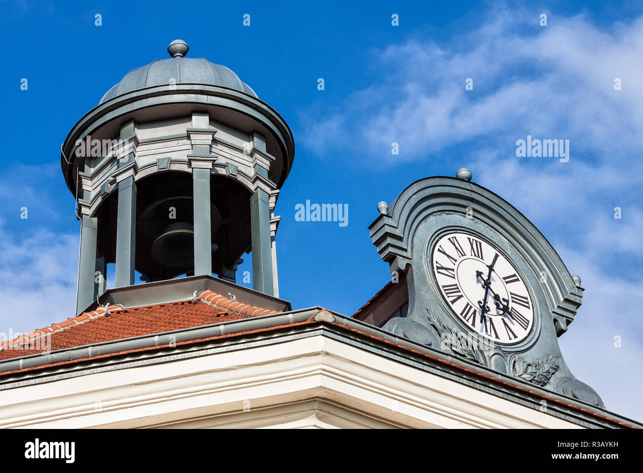 tower and roof clock Stock Photo - Alamy