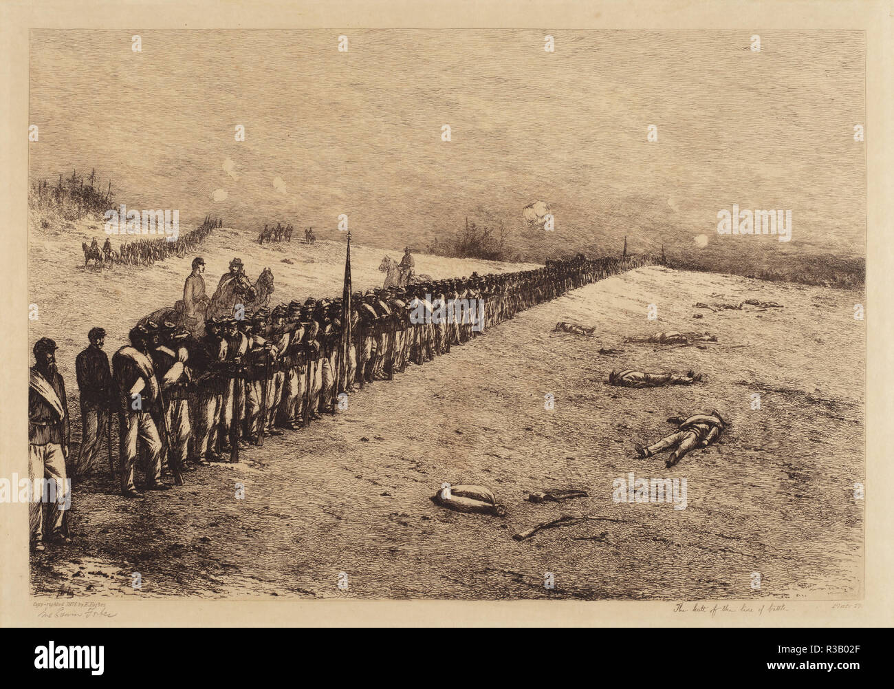 The Halt of the Line of Battle. Dated: 1876. Dimensions: image: 276 x ...