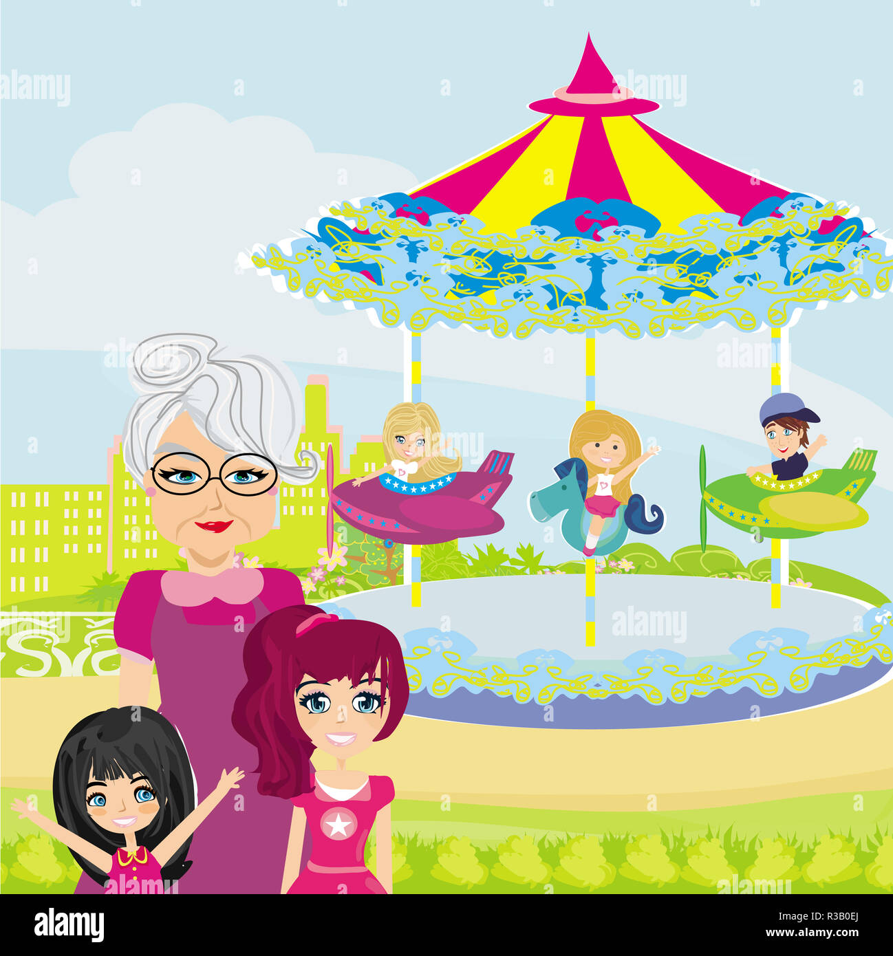 Airplane ride carnival hi-res stock photography and images - Alamy