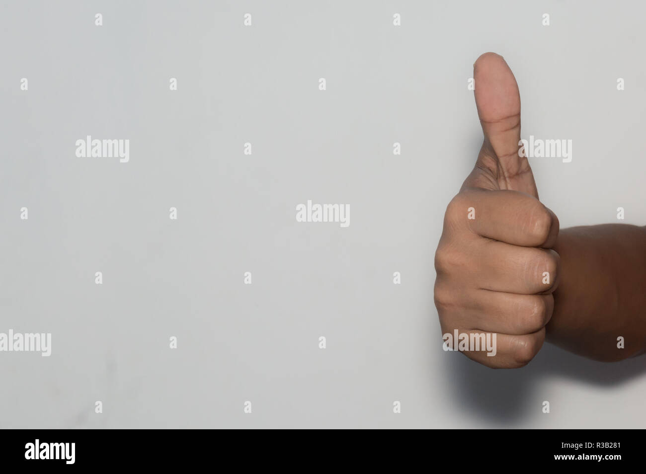 Asian Caucasian business man woman corporate employee showing thumps up ...