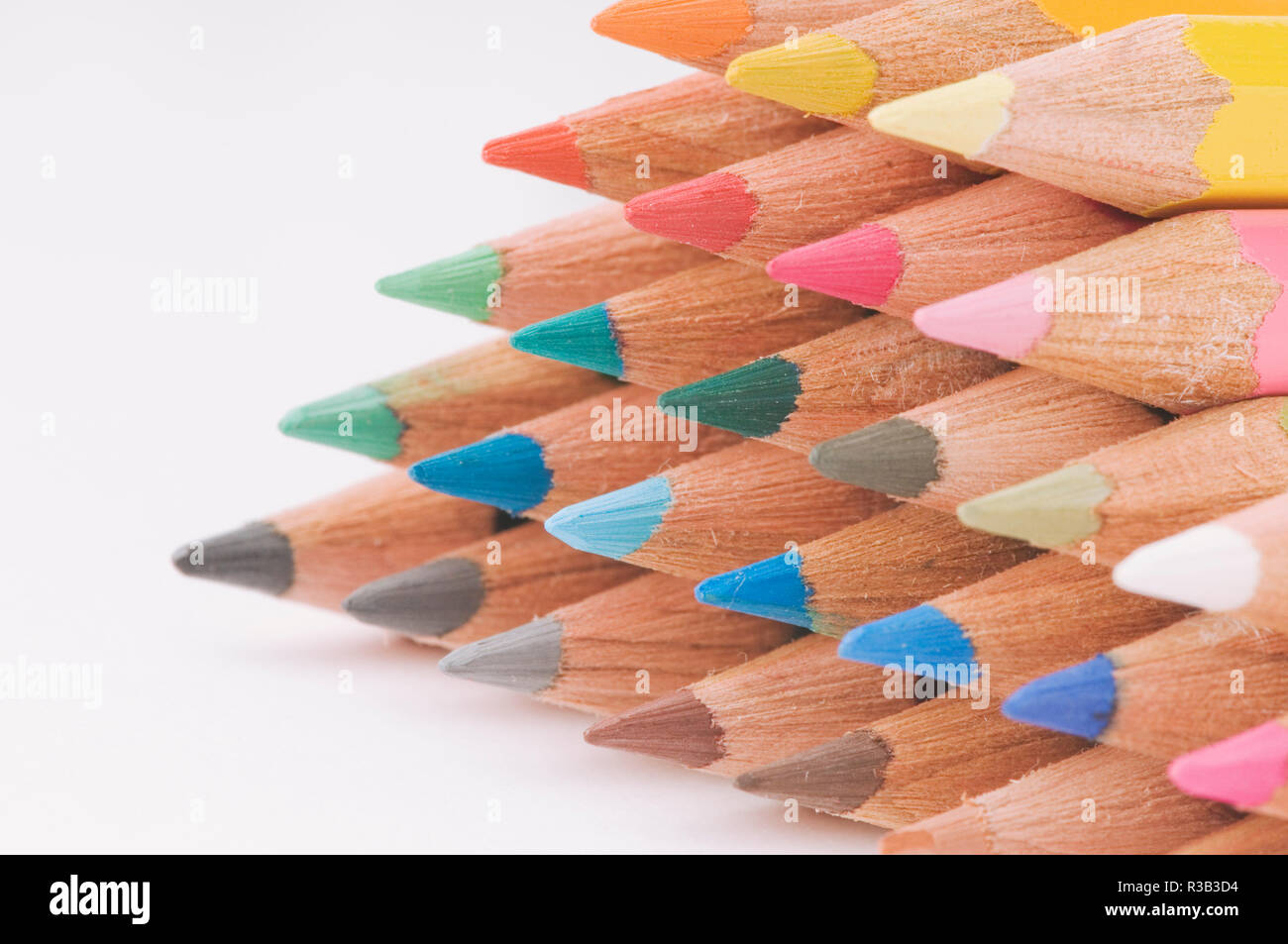 Variety colored pencils stacked hi-res stock photography and images - Alamy