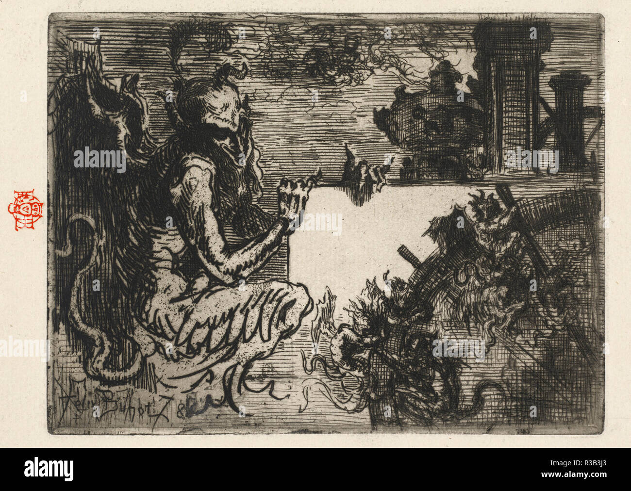 Demon etching hi-res stock photography and images - Alamy