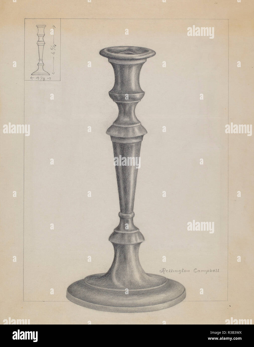 Candlestick. Dated: c. 1936. Dimensions: overall: 29.1 x 23 cm (11 7/16 ...