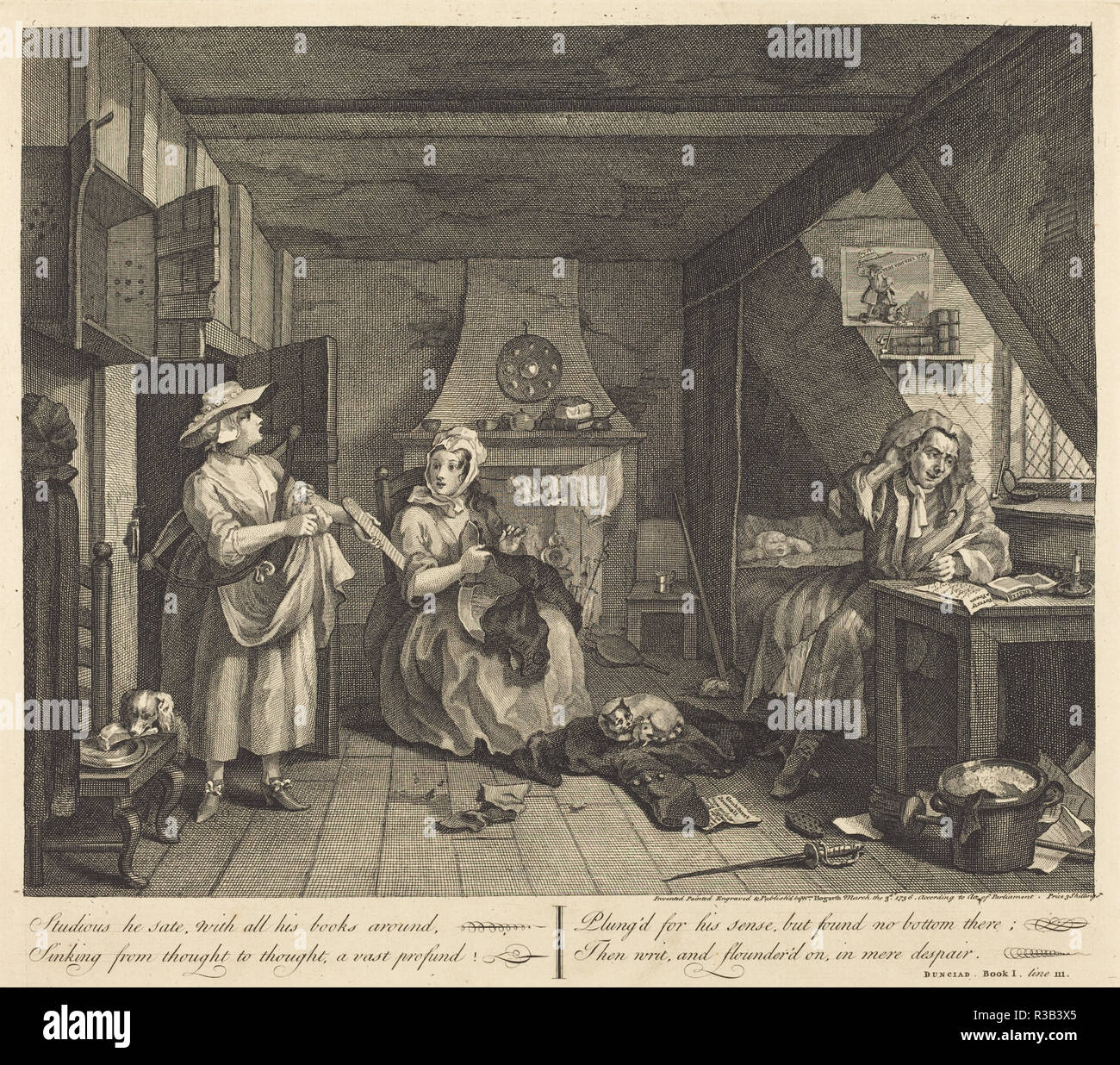 The Distressed Poet. Dated: 1736/1737. Medium: etching and engraving ...