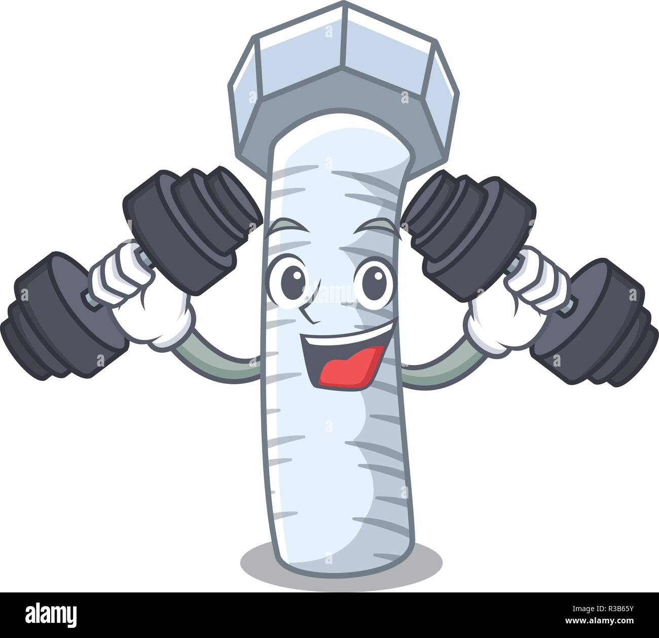 Fitness bolts cartoon on bike that isolated Stock Vector Image & Art ...