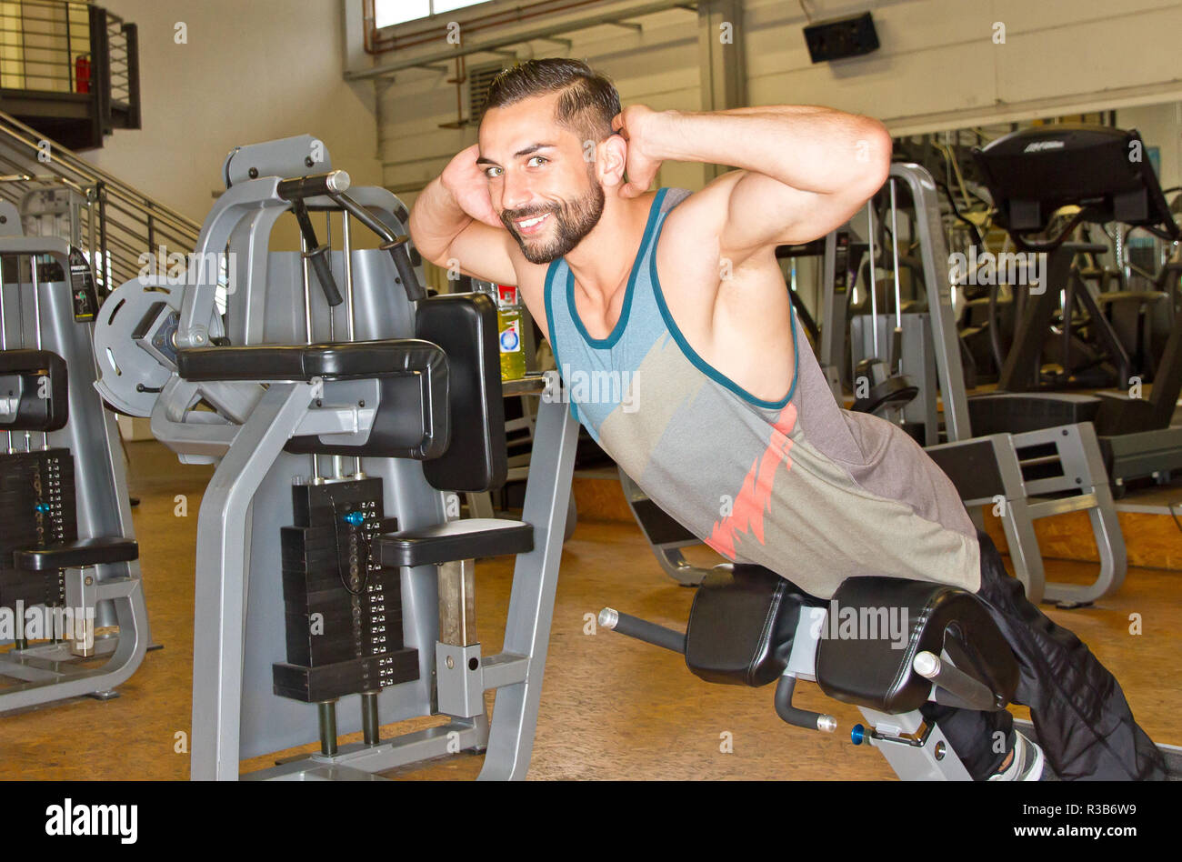 train back muscles Stock Photo - Alamy