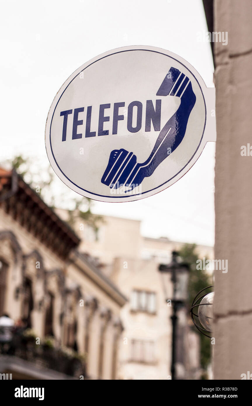 Public telephone sign hi-res stock photography and images - Alamy