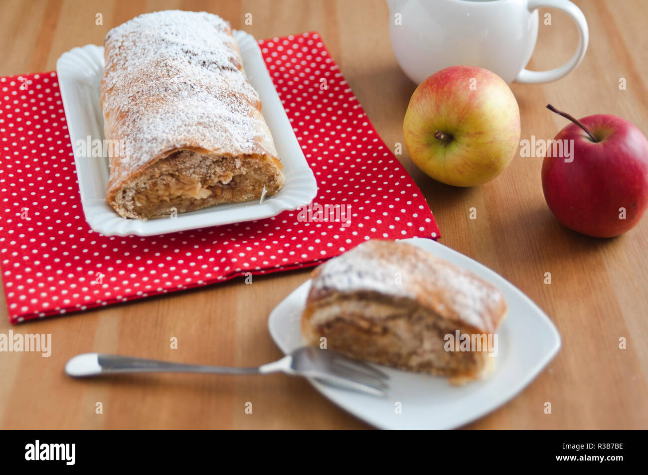 German strudel with apples Stock Photo - Alamy