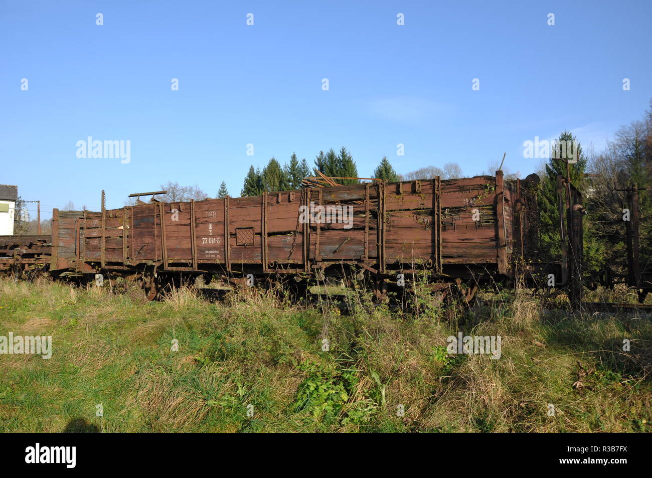 discarded freight wagons Stock Photo - Alamy