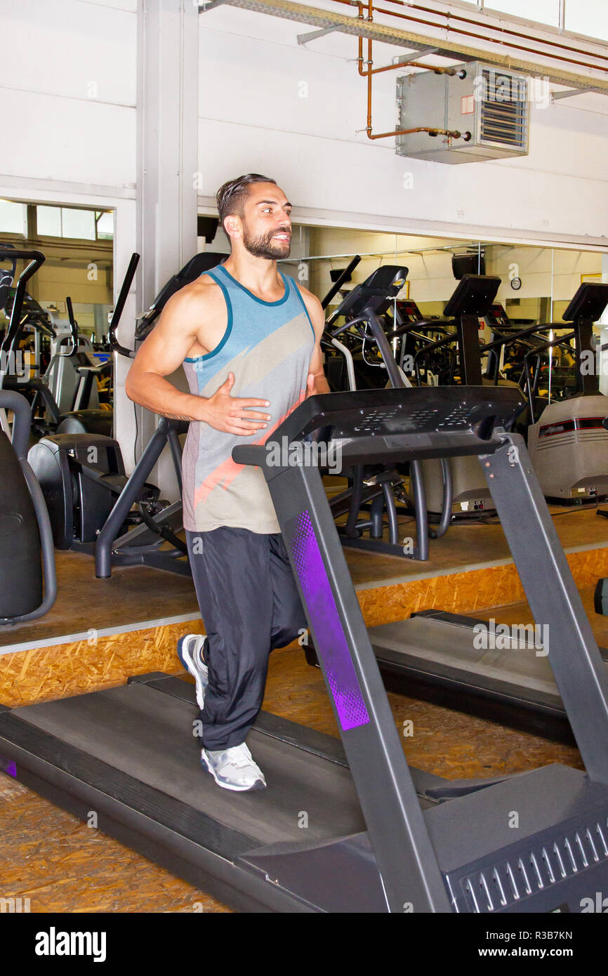 Fat man on treadmill hi-res stock photography and images - Alamy