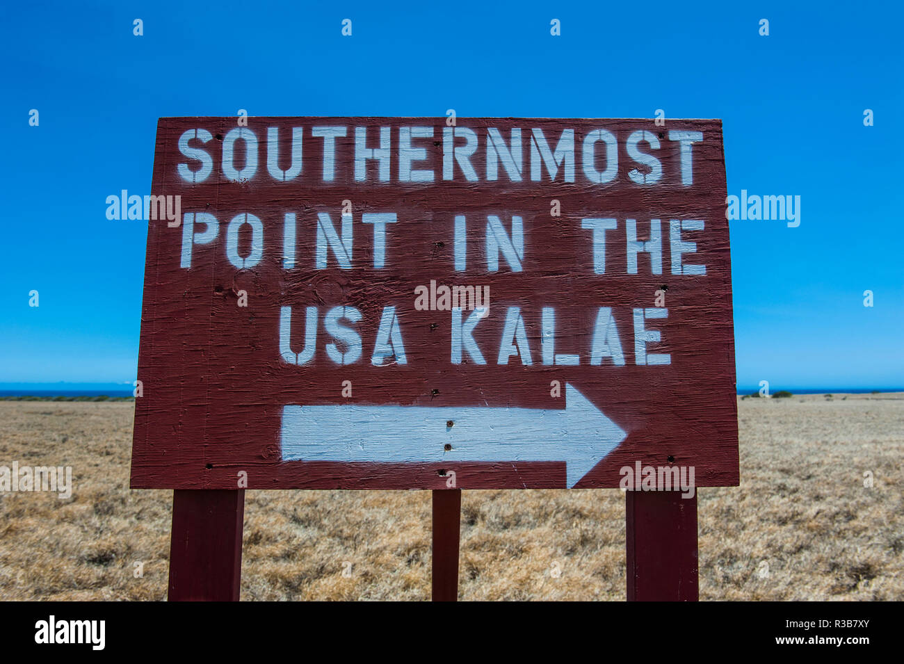 Kalae, South Point, southernmost point of USA, Big Island, Hawaii, USA ...