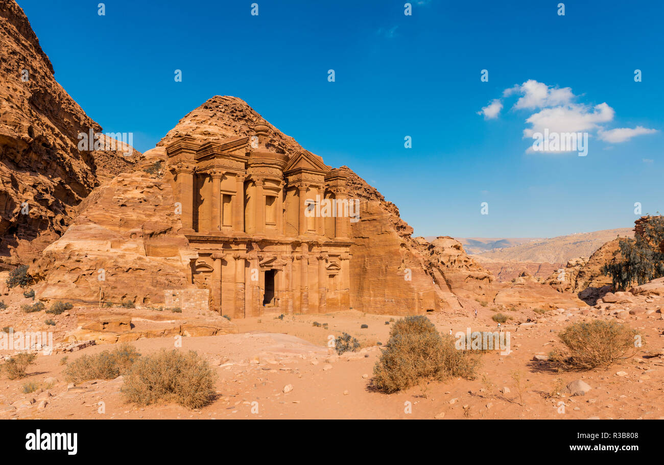 Monastery, rock temple Ad Deir, rock tomb, Nabataean architecture ...
