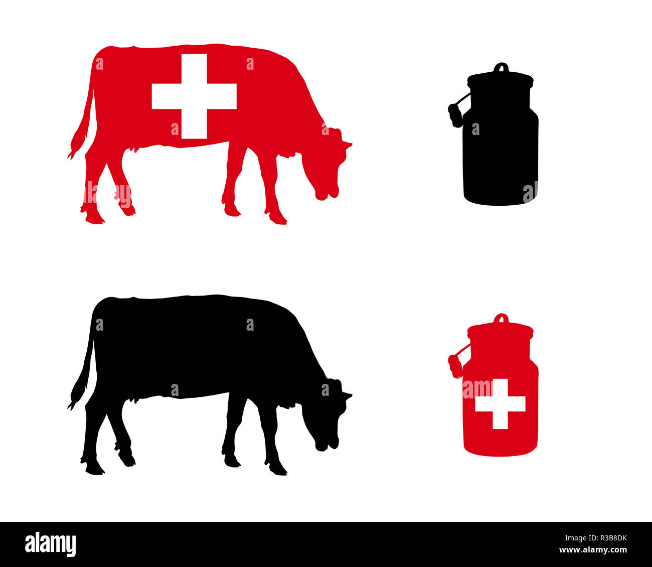 Swiss cow sign hi-res stock photography and images - Alamy