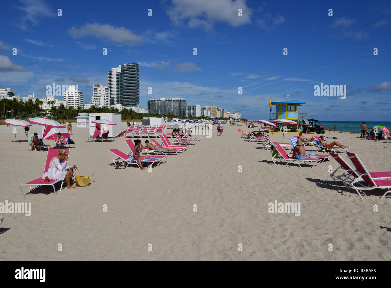 South Beach Miami Florida in winter Stock Photo - Alamy