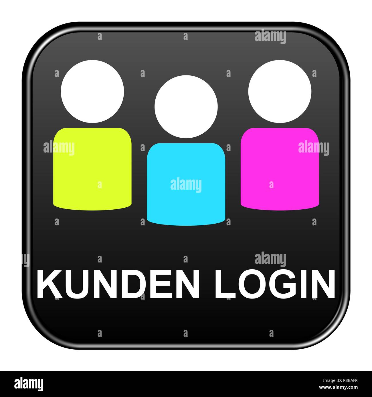 black button: customer login Stock Photo - Alamy