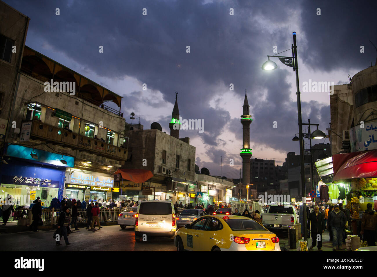 Evening in Amman Stock Photo - Alamy