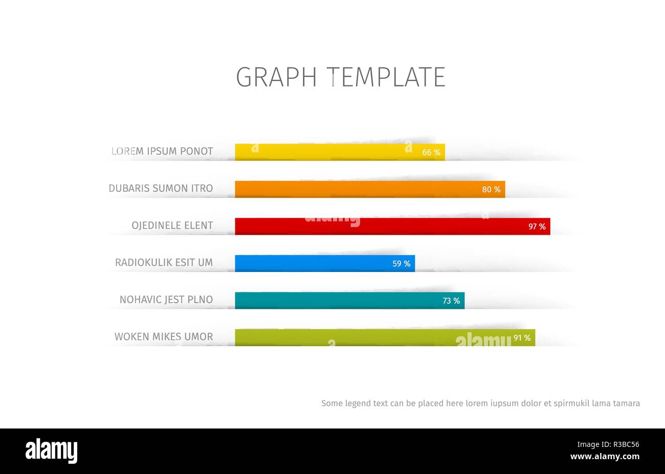 Vector flat design statistics column horizontal graph template for your ... Vector flat design statistics column horizontal graph template for your ...