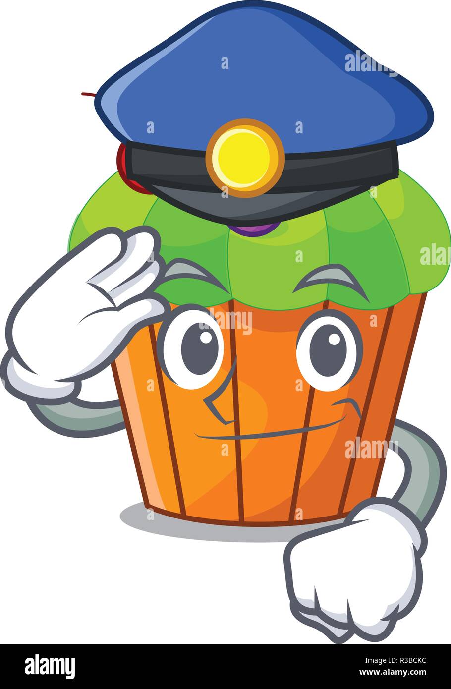 Police cupcake shape cartoon the delicious one Stock Vector Image & Art ...
