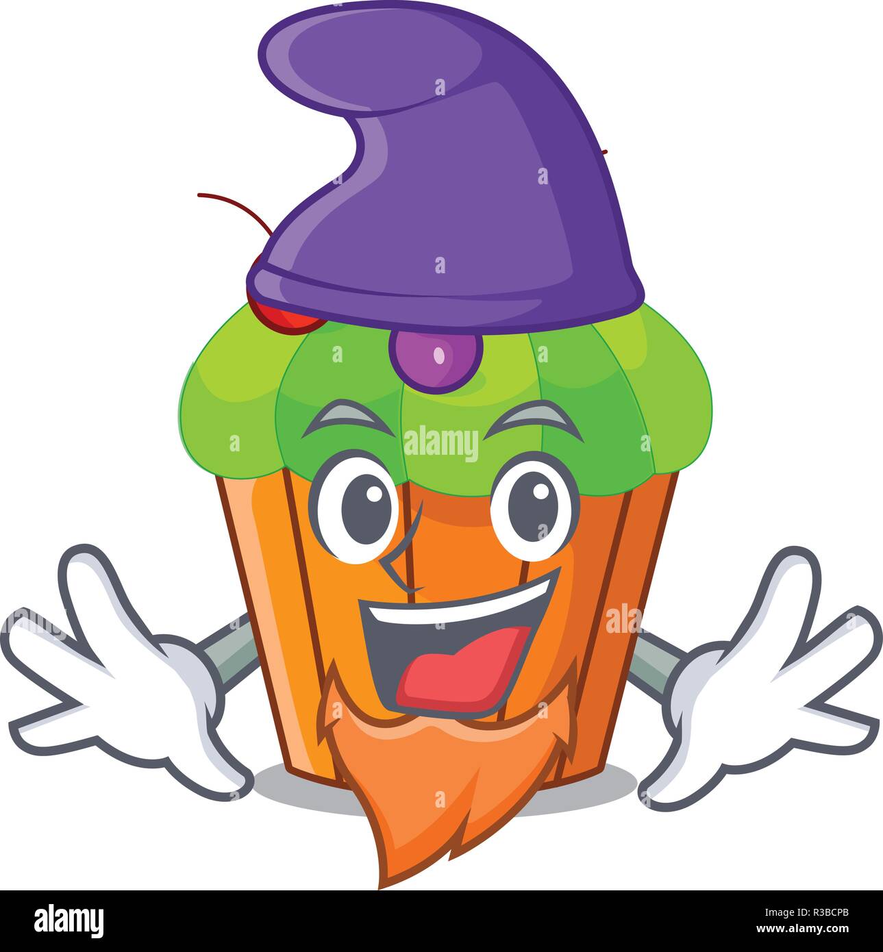 Elf cupcake shape cartoon the delicious one Stock Vector Image & Art ...