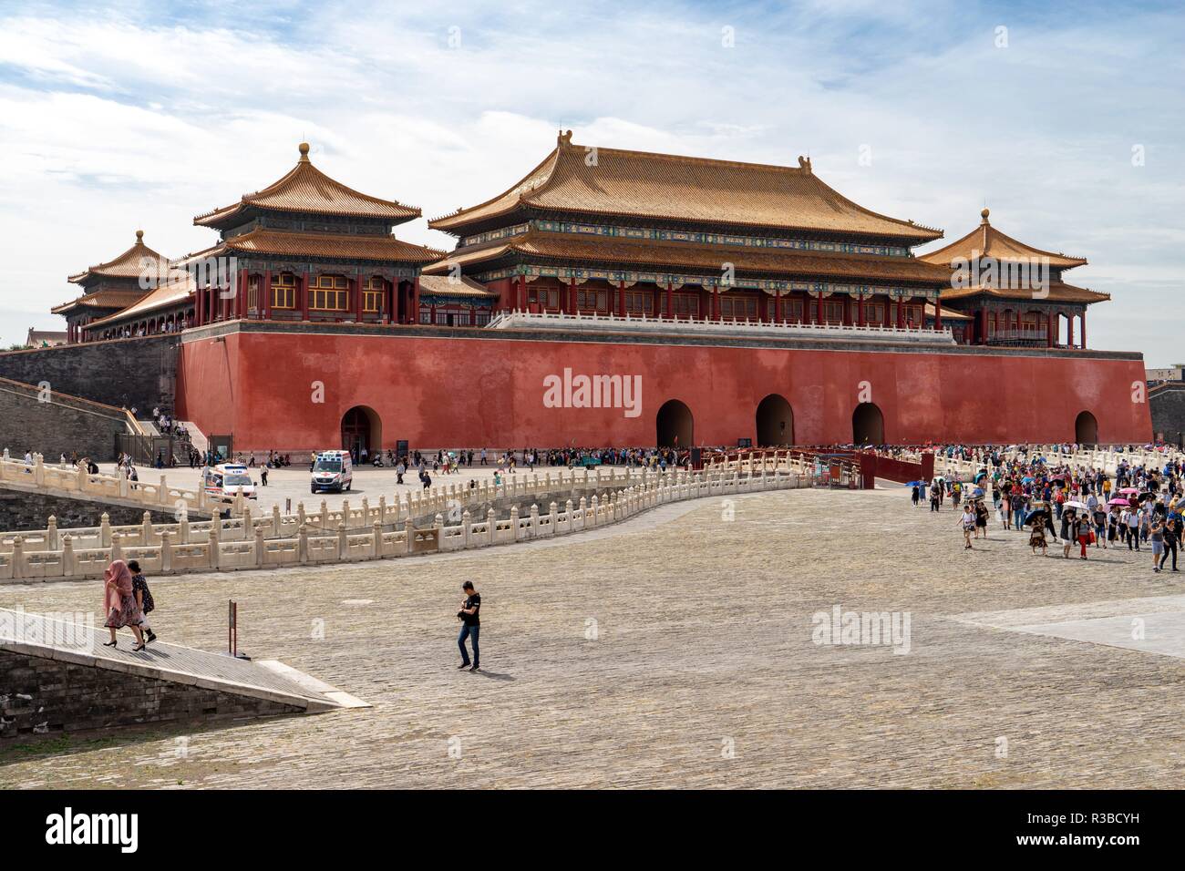 China: The Meridian Gate of the Forbidden City in Beijing. Photo from ...
