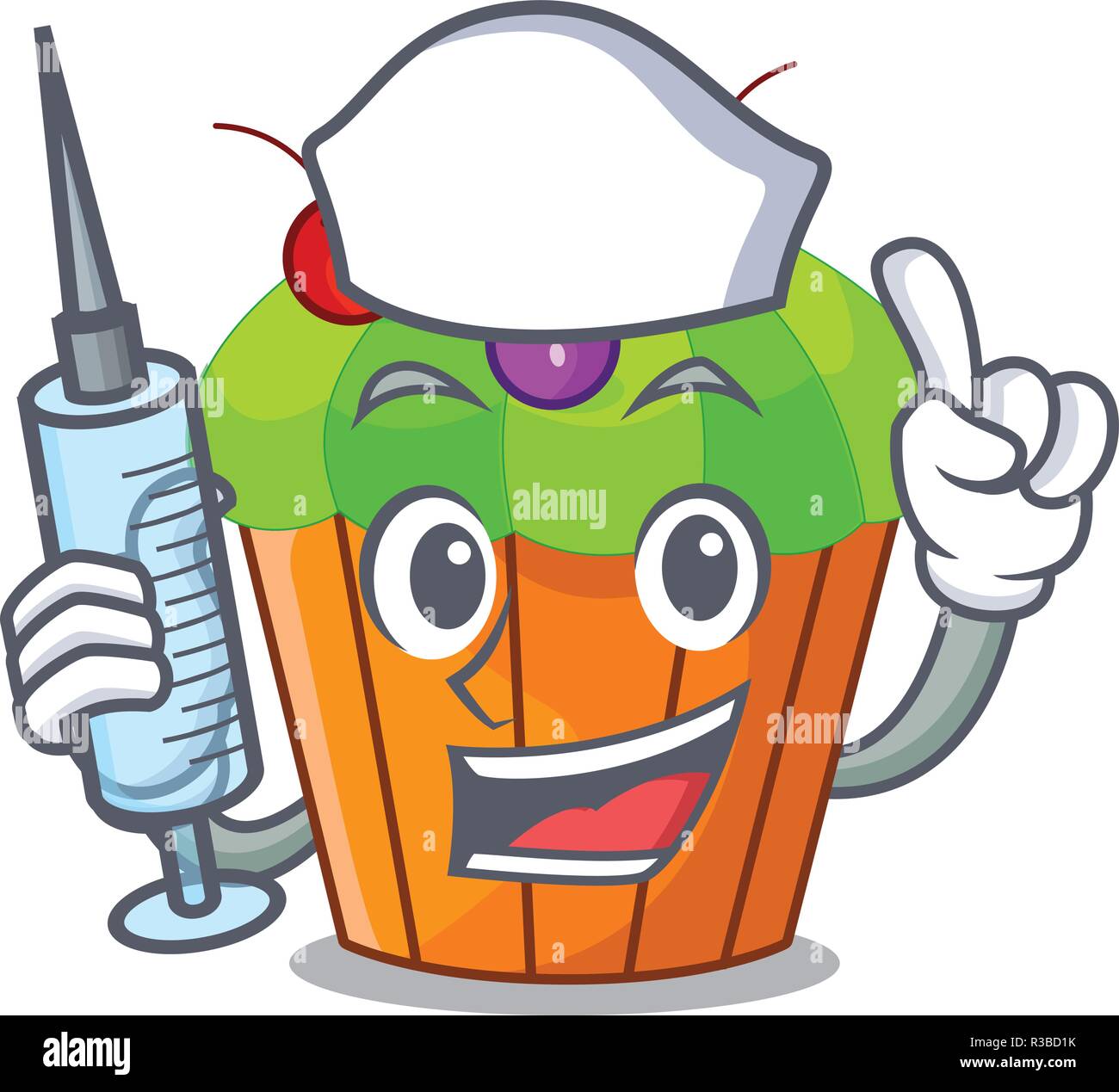 Nurse ice cream sundae cupcakes on character Stock Vector Image & Art ...