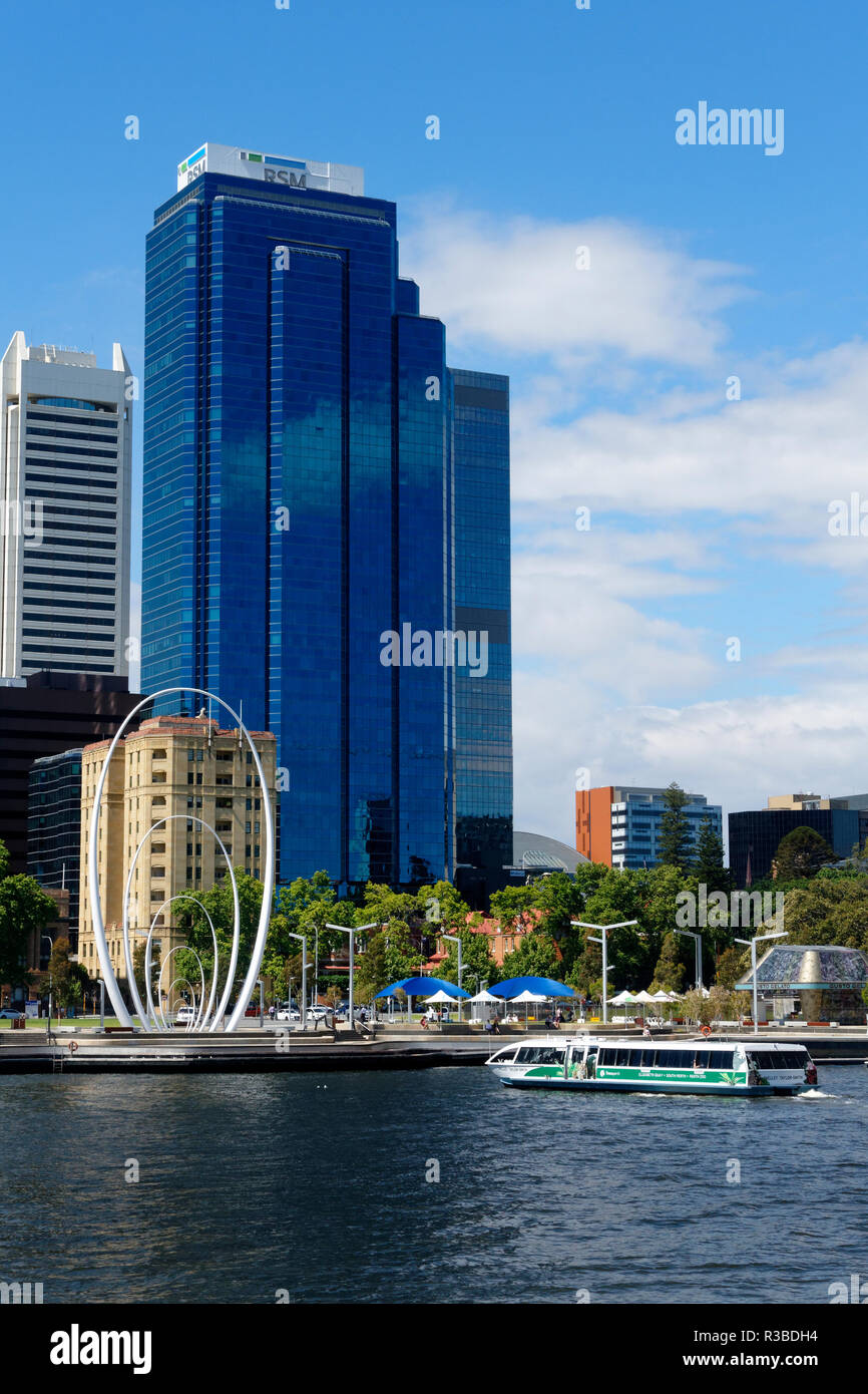 High Rise building and Elizabeth Quay, Perth, Western Australia Stock ...
