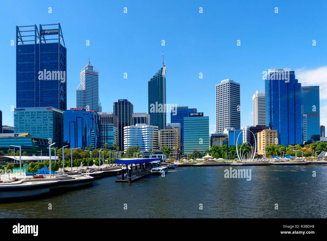 High Rise buildings and Elizabeth Quay, Perth, Western Australia Stock ...