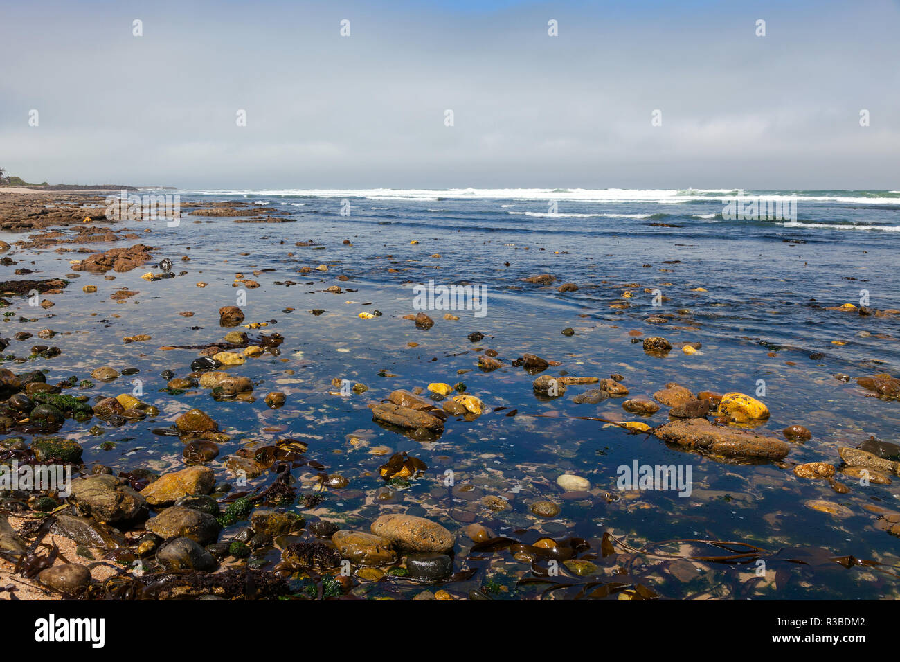The Atlantic Ocean after pounding the Namibian Skeleton coast during a ...