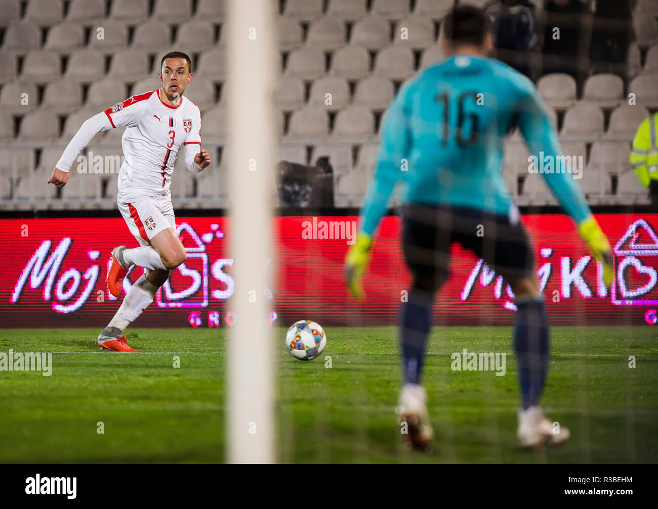 Milan Rodic of Serbia comes forward on the ball Stock Photo - Alamy
