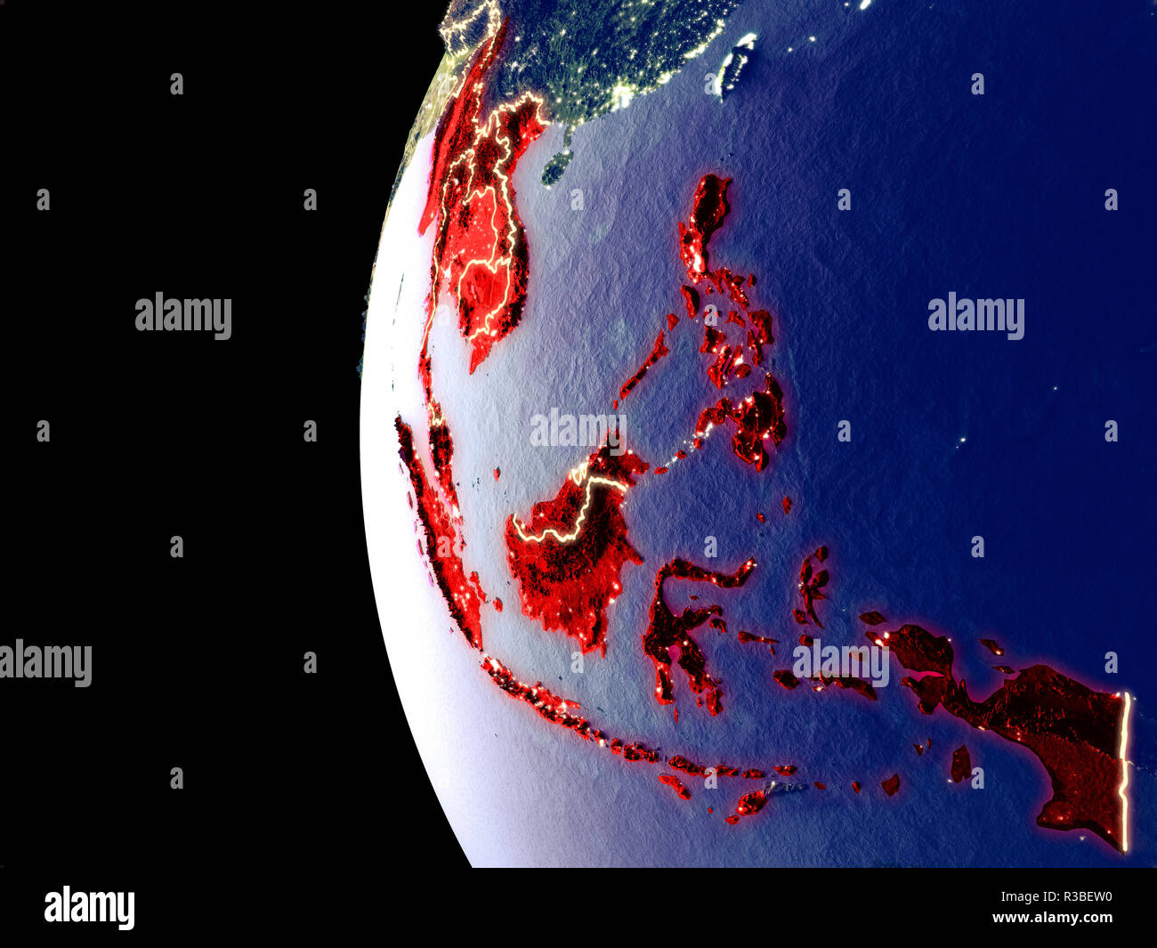 Asean countries map hi-res stock photography and images - Alamy