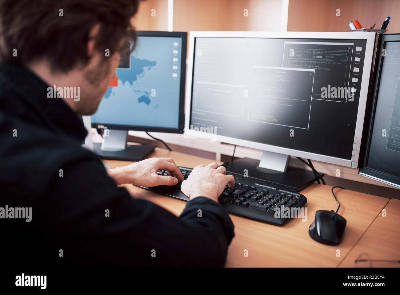 The young dangerous hacker breaks down government services by ...