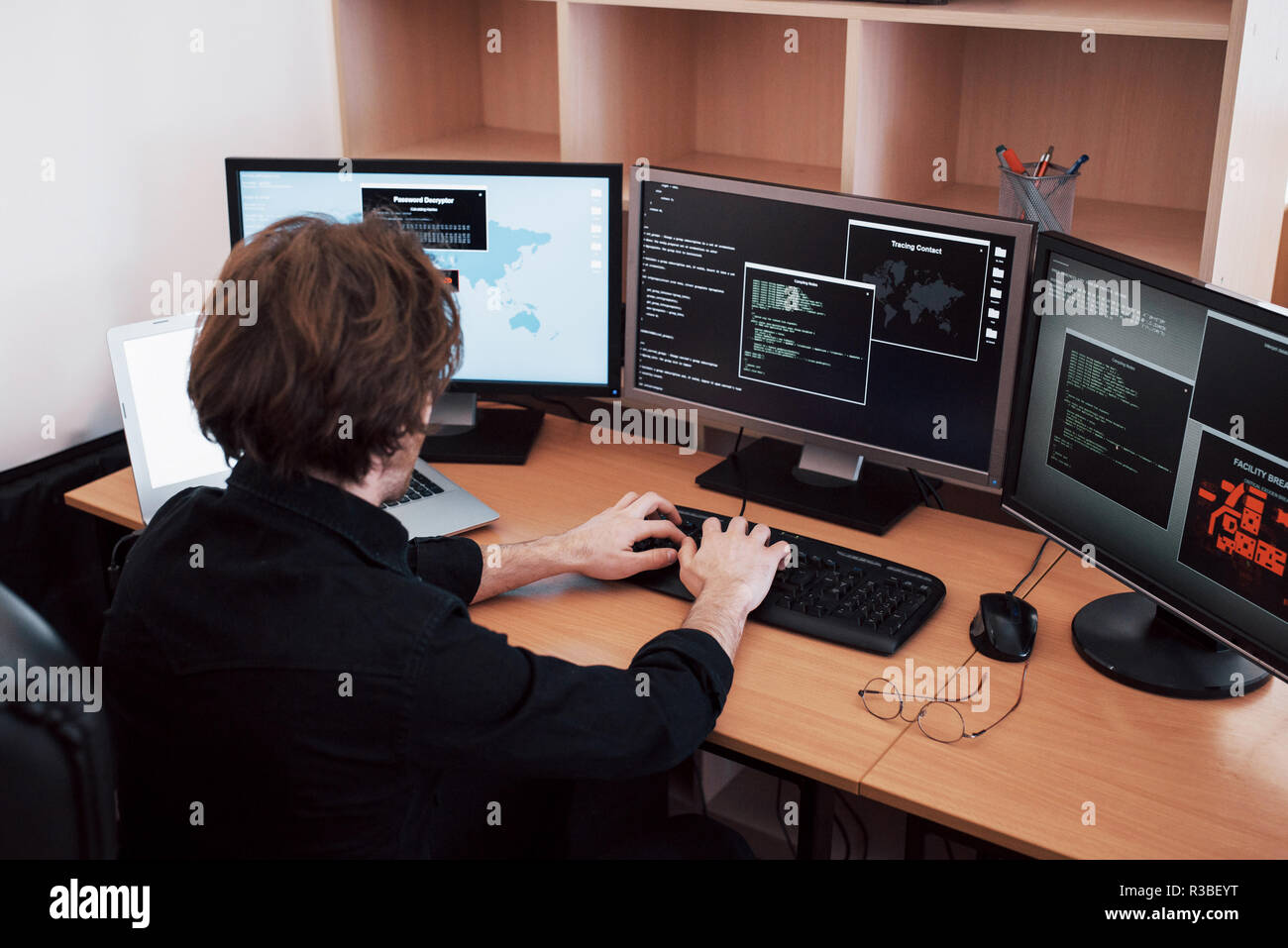 The young dangerous hacker breaks down government services by ...