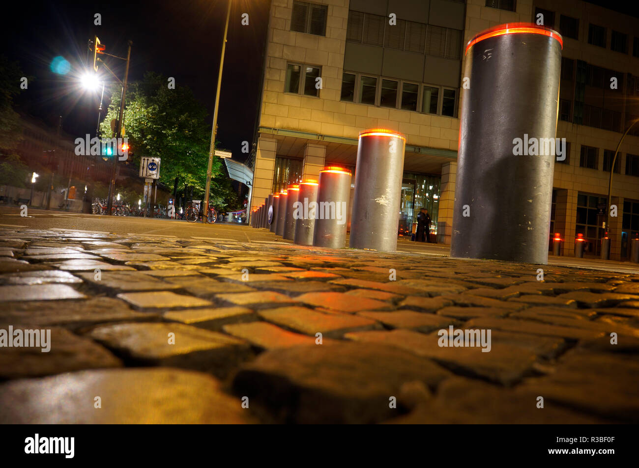 roadblock in front of the british embassy Stock Photo - Alamy