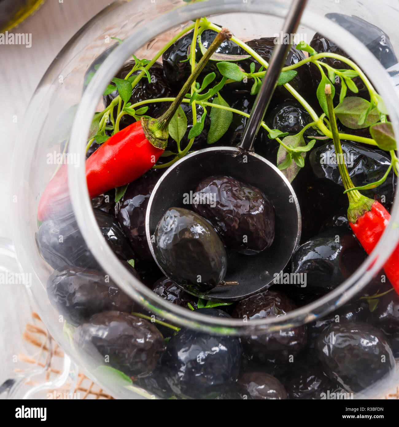 spicy marinated olives Stock Photo - Alamy