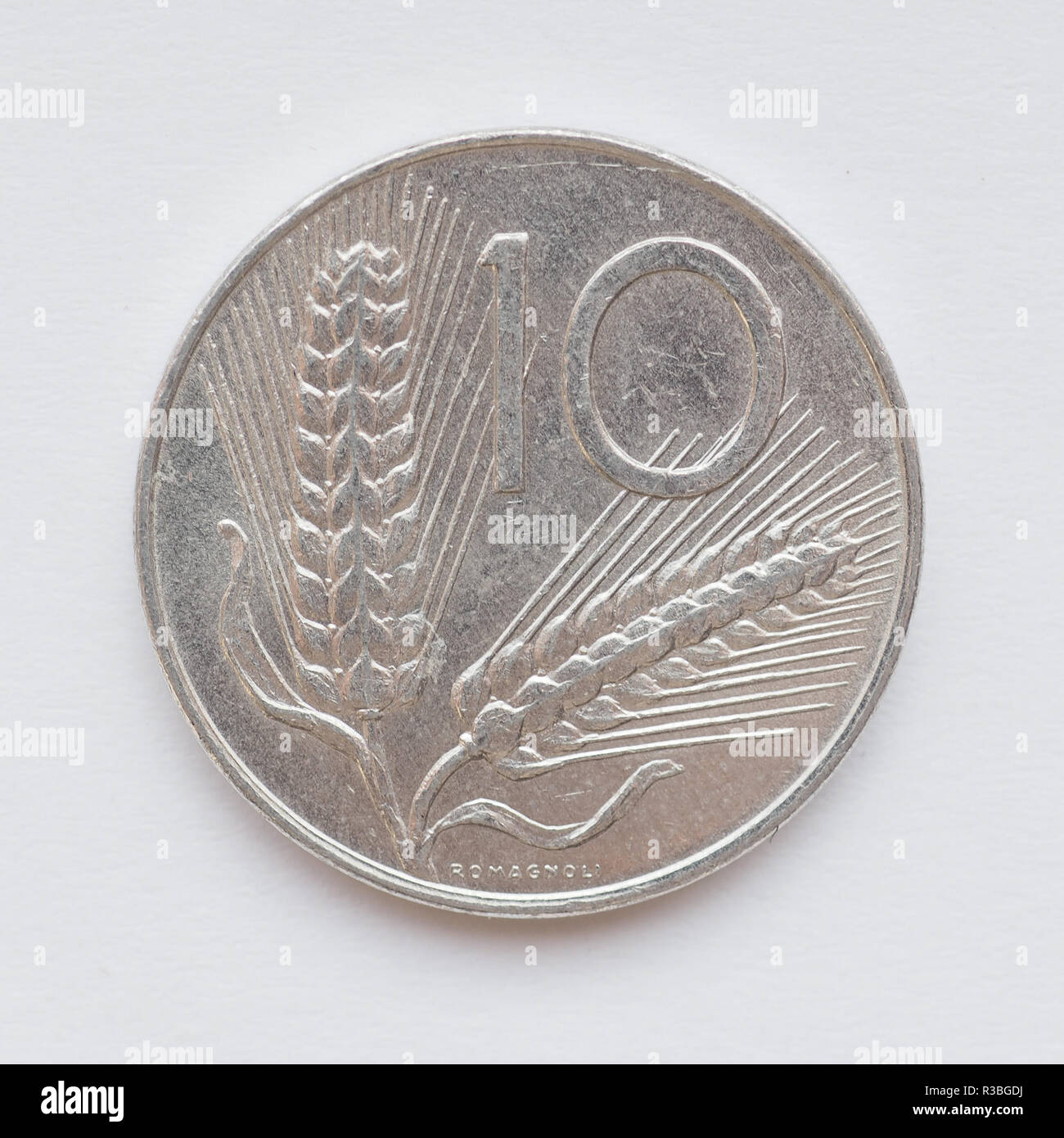 Italian lira coin Stock Photo - Alamy