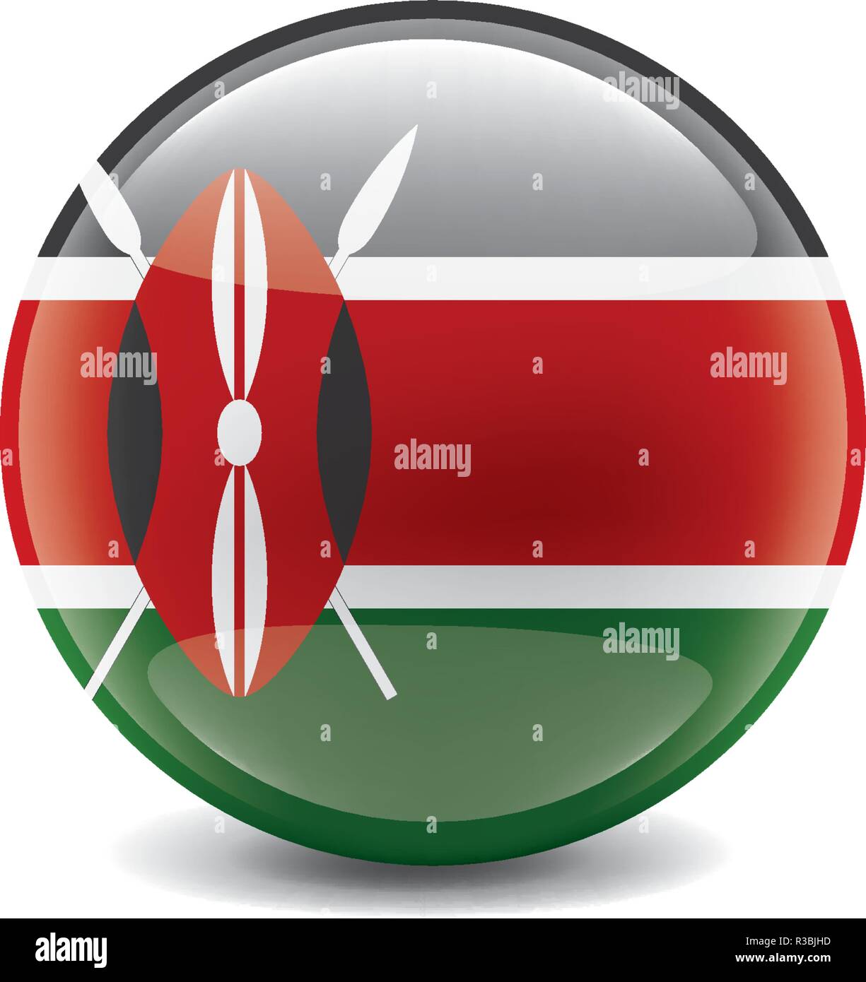 Kenya flag, vector illustration on a white background Stock Vector ...